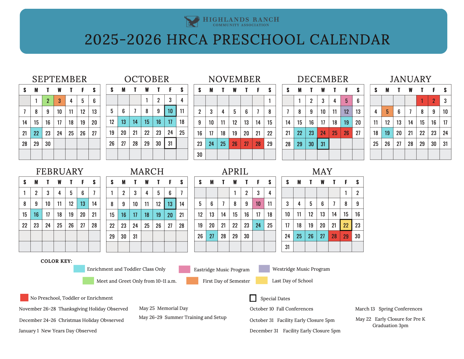 Preschool in Highlands Ranch, CO | Play-Based Learning for Ages 1–5